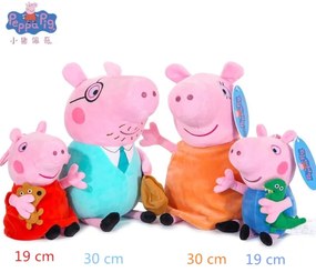 Peppa Pig rodina sada 4 ks plyšáků Motiv: balení bez boxu