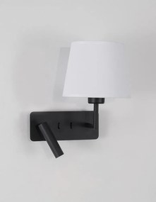 Bílé/matně černé hliníkové nástěnné svítidlo s ohybatelnou konstrukcí Savona – Nova Luce