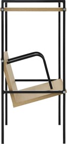 Knihovna se 2 policemi černá a dub 52x28x59 cm kompozitní dřevo 288231