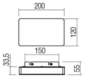 Redo 01-2385 nástěnné LED svítidlo Tablet pískově bílé, 17W, 3000K, 20cm