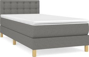 Box spring postel s matrací tmavě šedá 80 x 200 cm textil 3140890