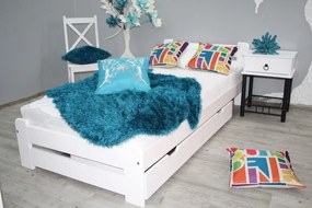 Maxi-drew Borovicová postel Eureka 80 x 200 cm - 80 x 200 cm - bílý