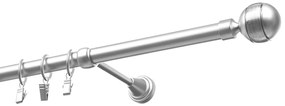 Garnýže kovová 19mm jednotyčová stříbrná Koule Olimp délka: 1,6m