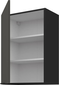 ARIA pe | horní skříňka 50 G-72 1F policová | 50 cm | ANTI FINGERPRINT povrch | černá/šedá grafit