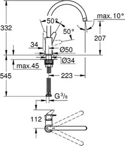 Grohe Start Curve - Dřezová baterie chrom