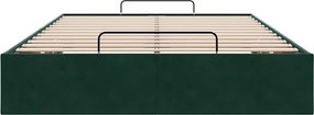 Osmanský rám postele bez matrace tmavě zelená 120x200 cm samet 3310958