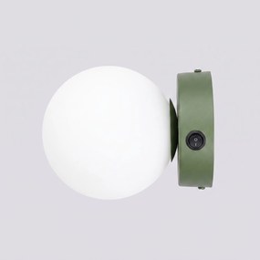 Sollux Lighting Nástěnné svítidlo YOLI 1 olivově zelené s vypínačem