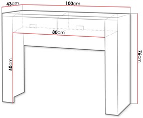 Toaletka TAKA - dub sonoma