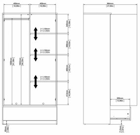 Tvilum Skříň Simplicity 287 bílý lesk