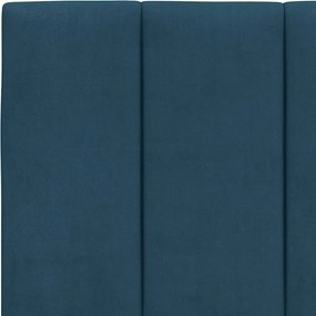 Postel s matrací Hanko modrá 200 x 200 cm samet 3208620