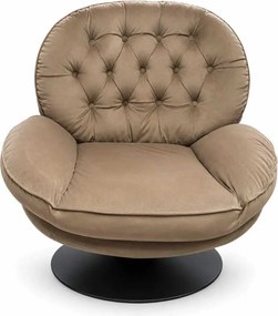 LuxuryForm DESIGN Otočné křeslo LUNA s podnožkou - latte