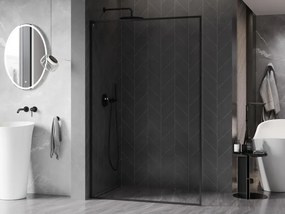 Mexen Kioto-XF L sprchová stěna Walk-in s rámem 100 x 202 cm, transparentní 10 mm, černá - 800-100-174-70-00-XF