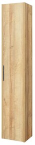 Mereo Mereo, Vigo, koupelnová skříňka vysoká 170 cm, levé nebo pravé otevírání, bílá, dub, CN331