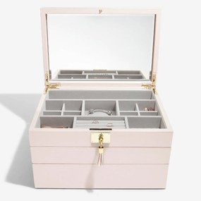 Stackers, Luxusní šperkovnice 3 v 1 Blossom Pink Leather | růžová