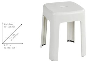 WENKO 22160100 - Stolička ALASKA 37x45,5 cm bílá
