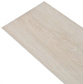 vidaXL Samolepicí podlahová krytina PVC 5,21 m² 2 mm dub klasický bílý
