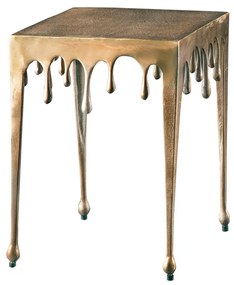 Zlatý hliníkový odkládací stolek Lussig S, 44 cm