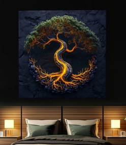 Obraz na plátně - Strom života Nekonečná energie FeelHappy.cz Velikost obrazu: 80 x 80 cm