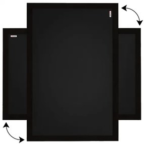 Allboards, Tabule černá křídová v dřevěném černém rámu 90x60 cm,TB96BK