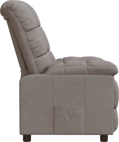 Polohovací křeslo taupe textil 289804