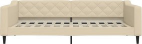 Válenda s matrací krémová 100 x 200 cm textil 3197417