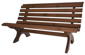 Hnědá dřevěná zahradní lavice Retro – Rojaplast