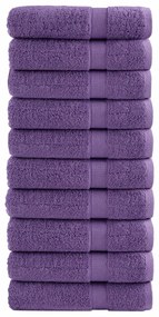 Premium ručníky SOLUND 10 ks fialové 50 x 100 cm 600 g/m² 137355