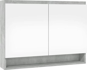 Koupelnová skříňka se zrcadlem 80x15x60 cm MDF betonově šedá 331535