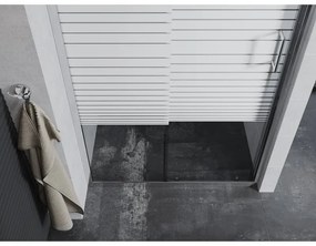 Mexen Apia rozsouvací sprchové dveře 100 cm, Pruhy, Chromovaná - 845-100-000-01-20