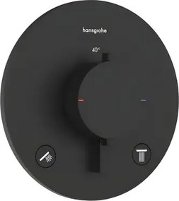 Hansgrohe Termostatická baterie pod omítku matná černá / Pro 2 spotřeb