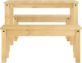 Jídelní set 3 kusů PANAMA Borovicový masiv 3345164