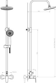 Bruckner Bruckner, BARON sprchový sloup, chrom, 612.139.1