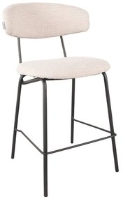 LABEL51 Barová židle ZACK bílé bouclé 95cm IH-50.169