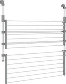 Sušák na prádlo na balkon 89 x 25 x (60–95) cm hliník 154605