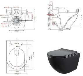 BPS-koupelny Podomítkový modul Geberit DuoFix s WC mísou NO-MTB-03 + ovládací tlačítko Delta 01 bílá