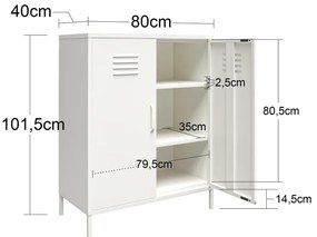 Zelená kovová skříňka 40x102x80 cm Mission District – Støraa