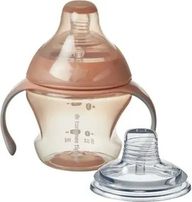 Tommee Tippee Přechodový hrnek se savičkou a pítkem 150ml Pink / od 4