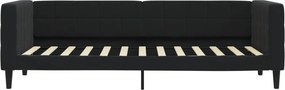 Válenda s matrací černá 80 x 200 cm samet 3196664