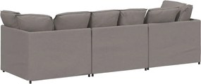 Modulární pohovka s polštáři textil taupe 3321272