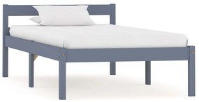 vidaXL Rám postele šedý masivní borové dřevo 90 x 200 cm