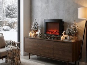 LED dekorace moderní krb COZY WARM 40x50 cm, černý