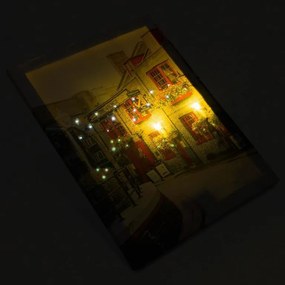 MAXXIVA® 74512 Nástěnná malba restaurace v přístavu, 32 LED, 30 x 40 cm