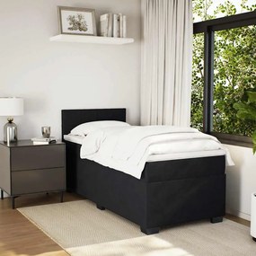 Box spring postel s matrací černá Single samet 3288771