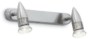 Bodové stropní a nástěnné svítidlo Ideal Lux Alfa AP2 nickel 009483 stříbrné 29cm