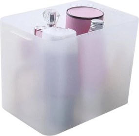 SUNDIS Plastový úložný organizér Pure Box A5 vysoký, mléčný 24,2 x 15,5 x 18,2 cm