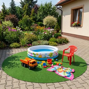 Betap, Umělá tráva pod bazén Sporting s nopy KRUH (vhodný jako bazénová podložka) – na ven i na doma, 320x320 (průměr) kruh, zelená, exteriér