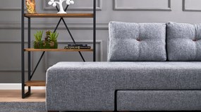 Atelier del sofa Rozkládací rohová pohovka MANAMA šedá pravý roh 825BLC1181