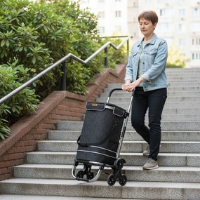 Jurhan Nákupní taška na kolečkách do schodů COMFORT, 50l, černá