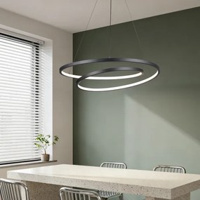 Brilagi-LED Stmívatelný lustr na lanku TWISTER LED/75W/230V pr. 70 cm černá +DO