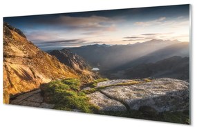 Obraz na skle Mountain Sunrise 100x50 cm